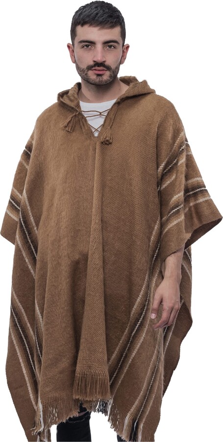 Gamboa Mens Poncho Poncho Men Mexican Poncho for Men Men Coats Hooded ...