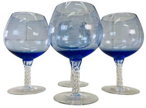 1960s Blue Glass Brandy Snifters - Set of 4 - 2-b-Modern - ShopStyle ...