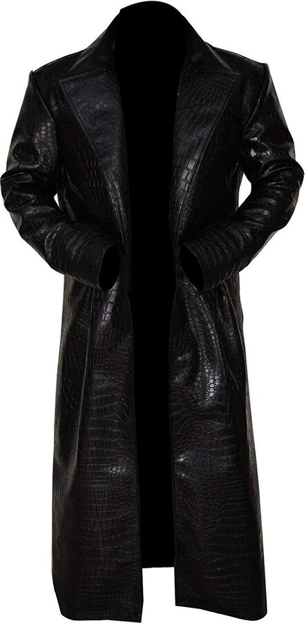 LP-FACON Matrix Morpheus Trench Coat - Leather Trench Coat Mens ...