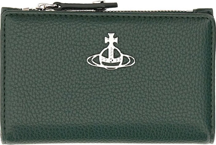 Vivienne Westwood Orb-Plaque Zipped Compact Wallet - ShopStyle