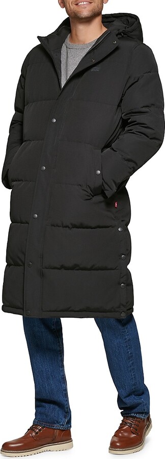 Levi's Longline Hooded Puffer Jacket - ShopStyle