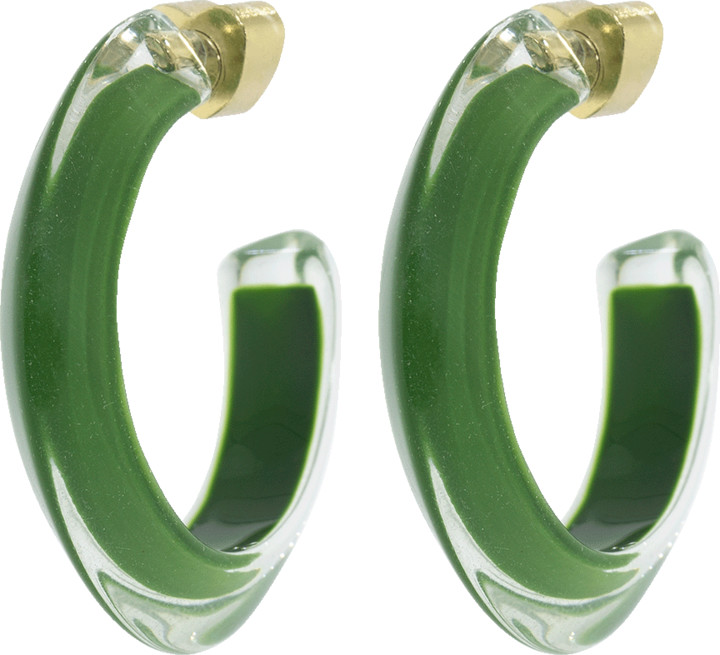 Alison Lou Small Juniper Loucite Jelly Hoops - ShopStyle Earrings