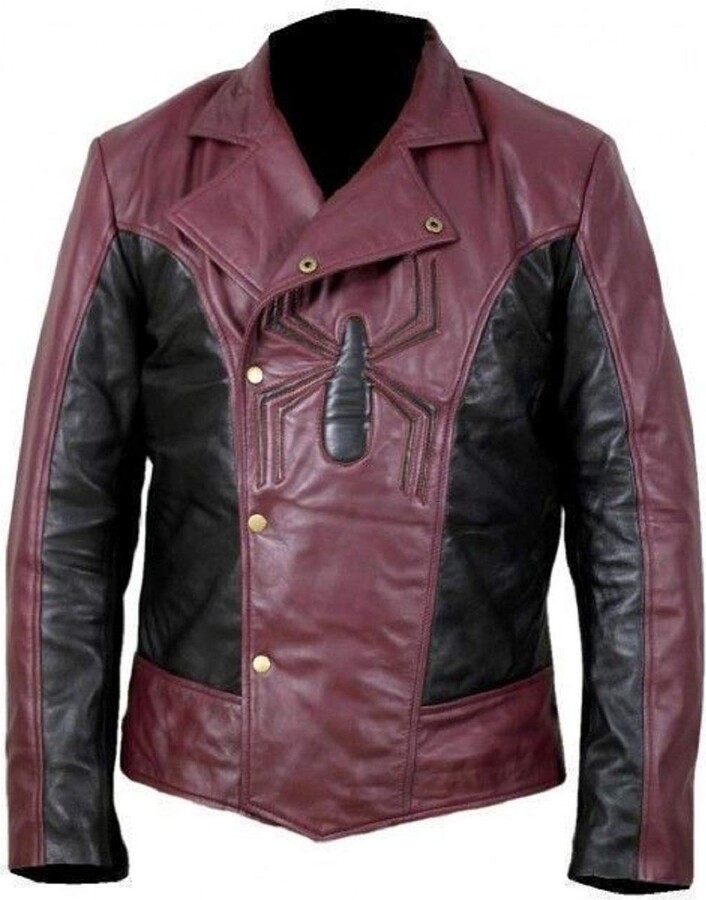 Fashion_First Mens Biker Superhero Leather Jacket Last Stand Spider ...