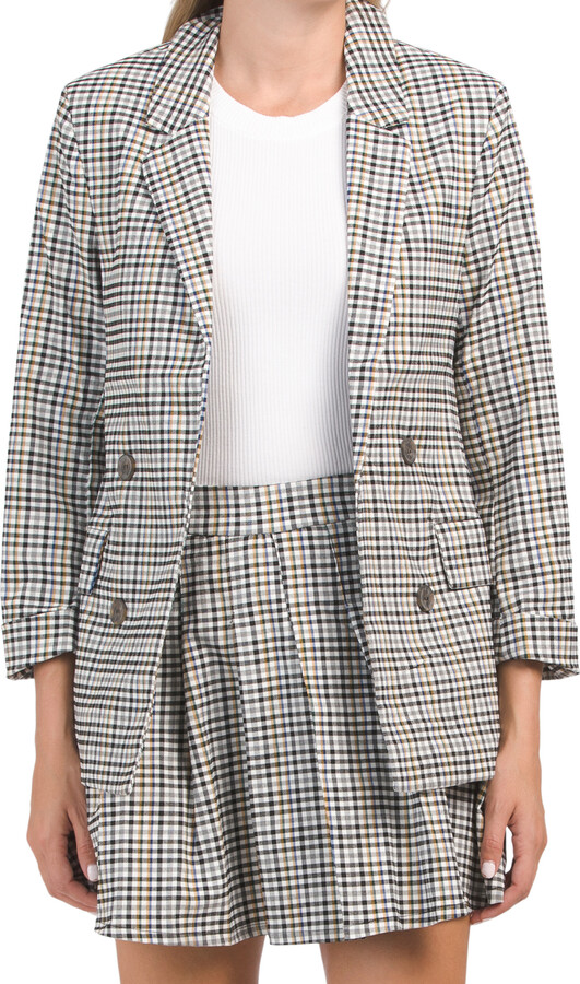 Love Tree Plaid Blazer - ShopStyle