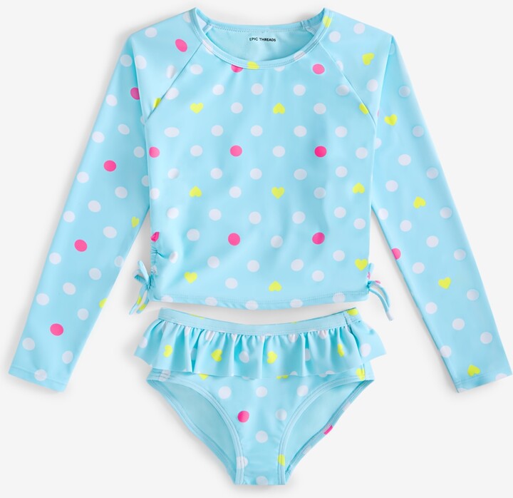 Epic Threads Toddler And Little Girls Splayful Dot Long-Sleeve Rash ...