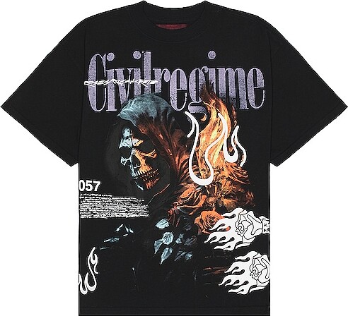 Civil Regime Reaper Of Roses 199X Oversized Tee - ShopStyle T-shirts