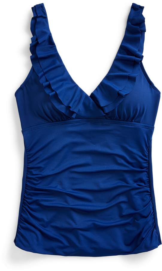 Ralph Lauren Ruffle-Trim Surplice One-Piece - ShopStyle Two Piece Swimsuits