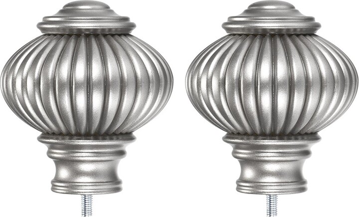 Unique Bargains Curtain Rod Finials, Plastic End for 19mm Dia ...