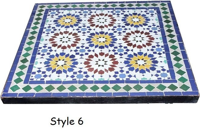 Etsy 48" Moroccan Mosaic Table, Moroccan Handmade Mosaic Square Table ...