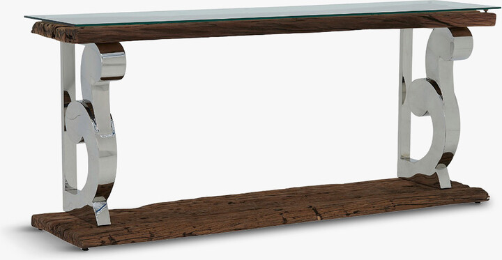 Barker and Stonehouse Caspian Delices Console Table with Glass Top ...