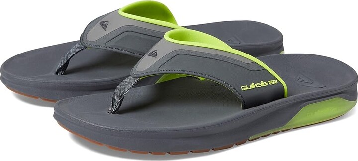 Quiksilver Mathodic Recovery Sandal (Grey/Black/Green) Men's Shoes ...