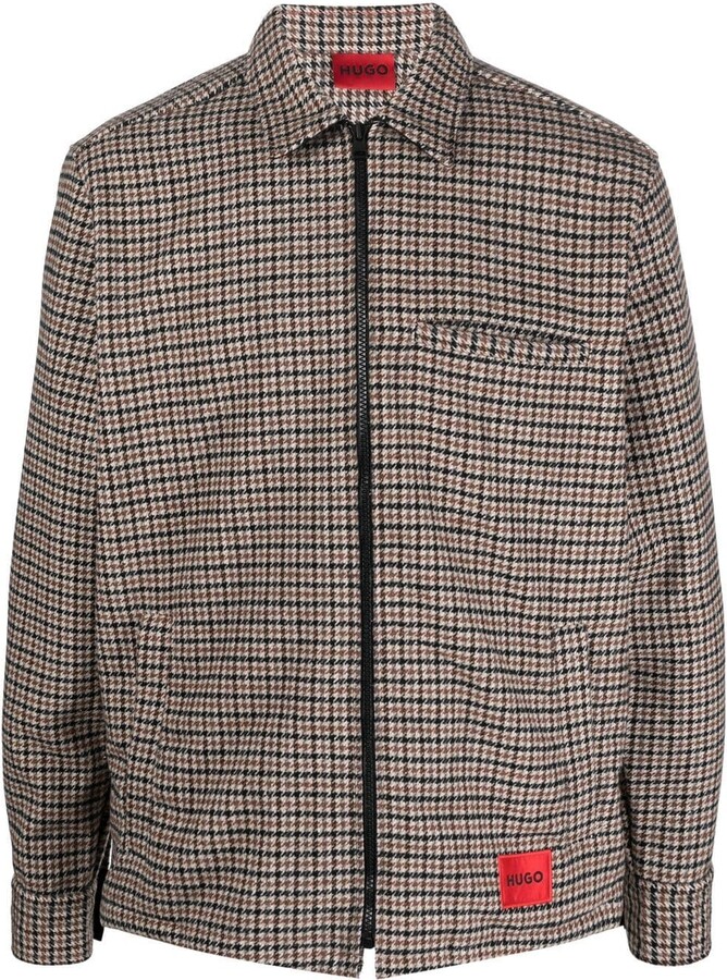 HUGO BOSS Houndstooth-Check Jacket - ShopStyle