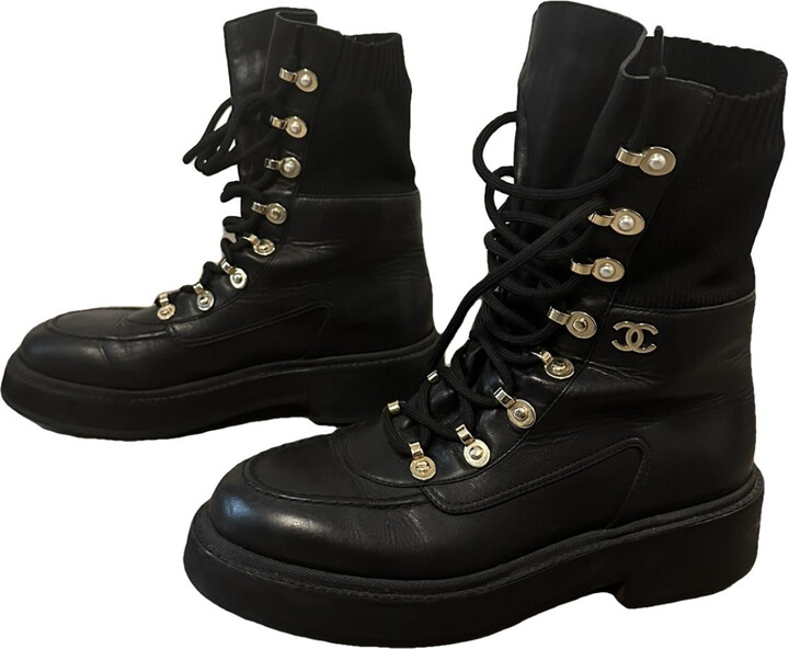 Chanel Leather boots - ShopStyle