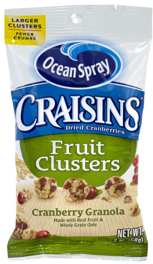 Ocean Spray Craisins Fruit Clusters Cranberry Granola, 2 oz, 10 Count ...