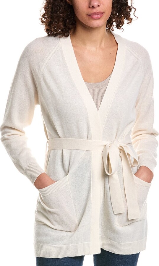Minnie Rose Open Front Tie Waist Cashmere Cardigan - ShopStyle
