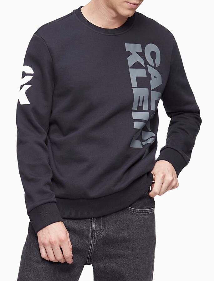 Calvin Klein NYC Triple Logo Crewneck Sweatshirt - ShopStyle