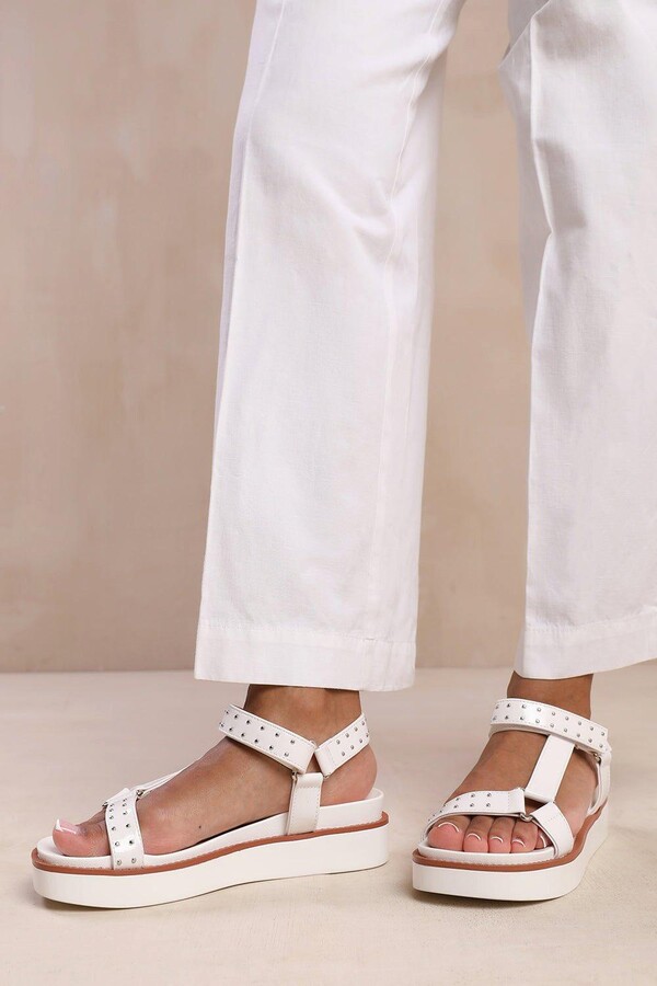 Where's That From 'Hawaii' Multi Strap Sandal With Stud Detail - White ...