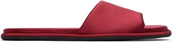 The Row Red Canal Slippers - ShopStyle