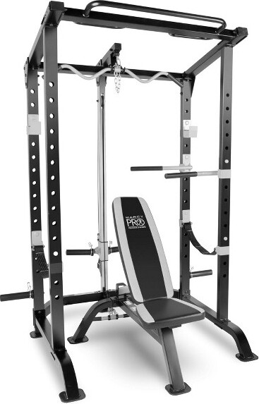 Marcy Pro Full Cage and Weight Bench Personal Home Gym Total Body ...