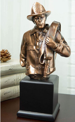 Red Barrel Studio Ebros Civil Service Hero Fireman Carrying Fire Hose ...