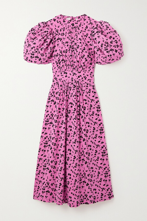 Rotate by Birger Christensen Noon Floral-jacquard Midi Dress - Pink ...