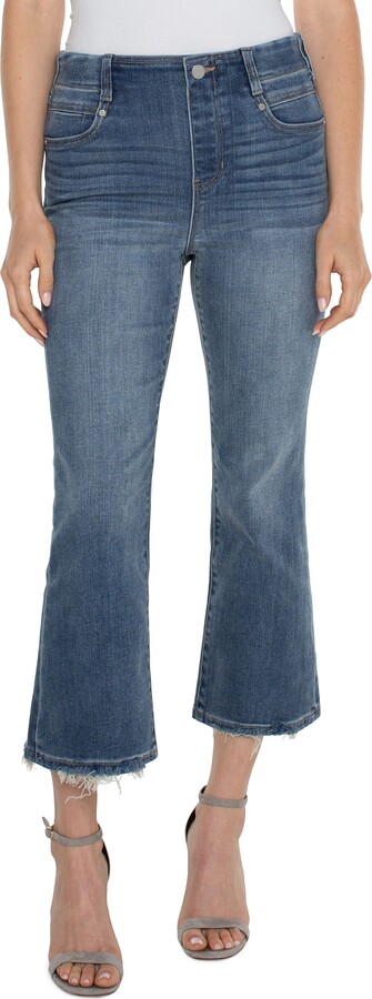 Liverpool Los Angeles Gia Glider Pull-On Crop Flare Jeans - ShopStyle