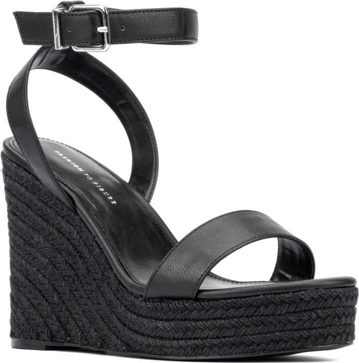 Fashion to Figure Women's Gale Wide Width Wedge Sandals - ShopStyle