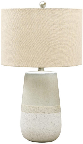 Ashley Furniture Industries Shavon Beige/White Ceramic Table Lamp - ShopStyle