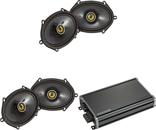 Kicker F150 F Series Speaker & Amp bundle 46CSC684 CS-Series CSC68 ...