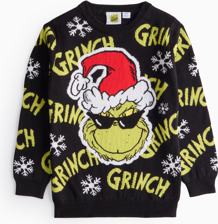 Grinch Print Knitted Christmas Jumper (5 Years) - ShopStyle Boys' Knitwear