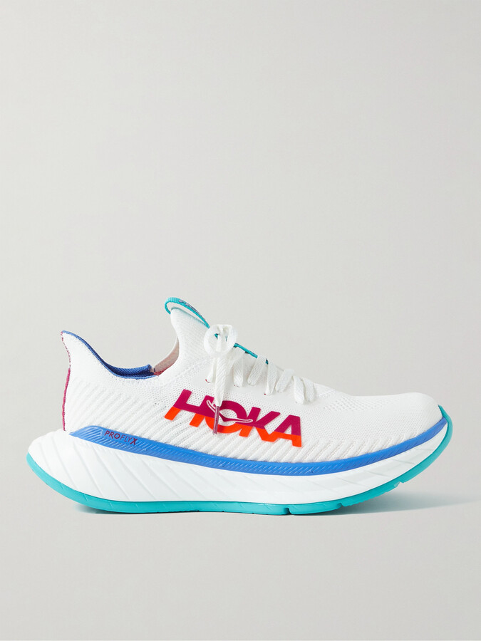 Hoka One One Carbon X3 Rubber-Trimmed Mesh Running Sneakers - ShopStyle