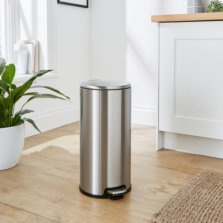 Dunelm 20L Pedal Bin Steel (Silver) - ShopStyle Countertop Bath Accessories