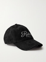 Frame + Ritz Paris Embroidered Suede Baseball Cap - Black - ShopStyle Hats