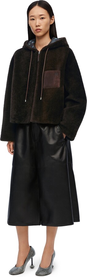 Loewe Luxury Hooded jacket in shearling - ShopStyle