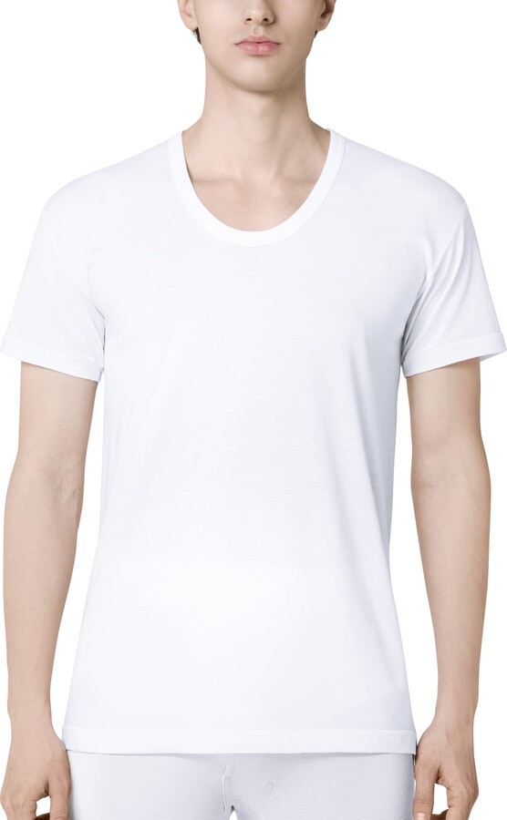 BYC Men's Cotton U-Neck T-Shirts 5 Pack (White) - ShopStyle