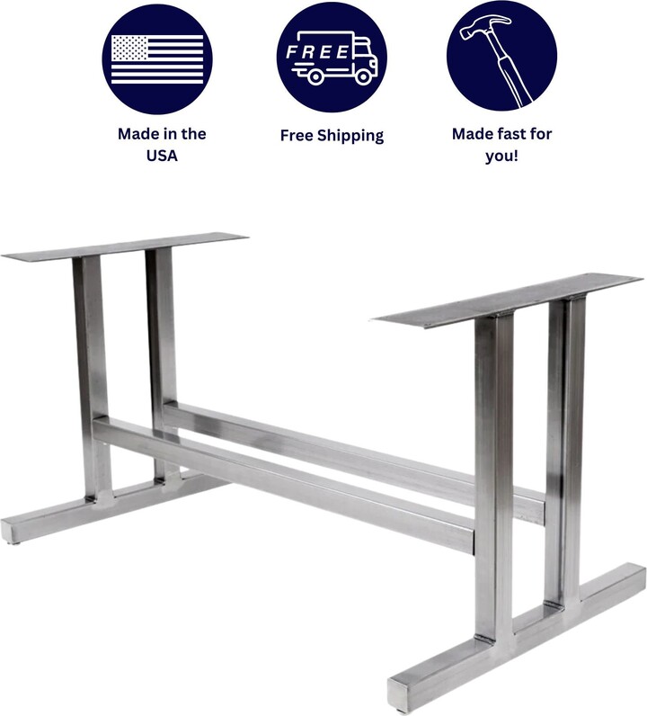 Etsy The "Continental' Custom Metal Table Base, Steel Legs, Dining Diy ...