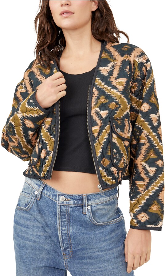 Free People Peggy Quilted Crop Jacket - ShopStyle