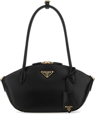 Prada Logo-Plaque Tote Bag - ShopStyle