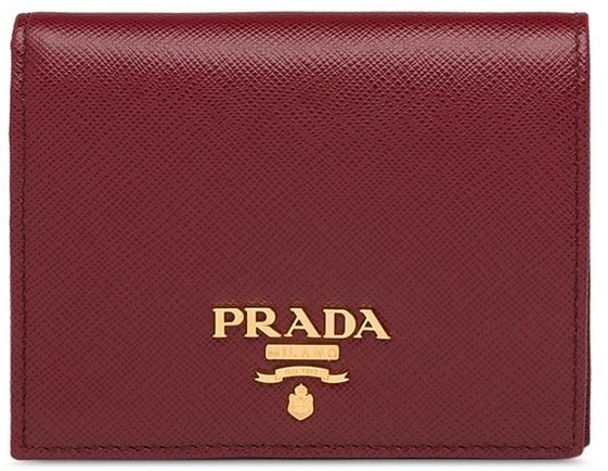 Prada Logo Plaque Wallet - ShopStyle