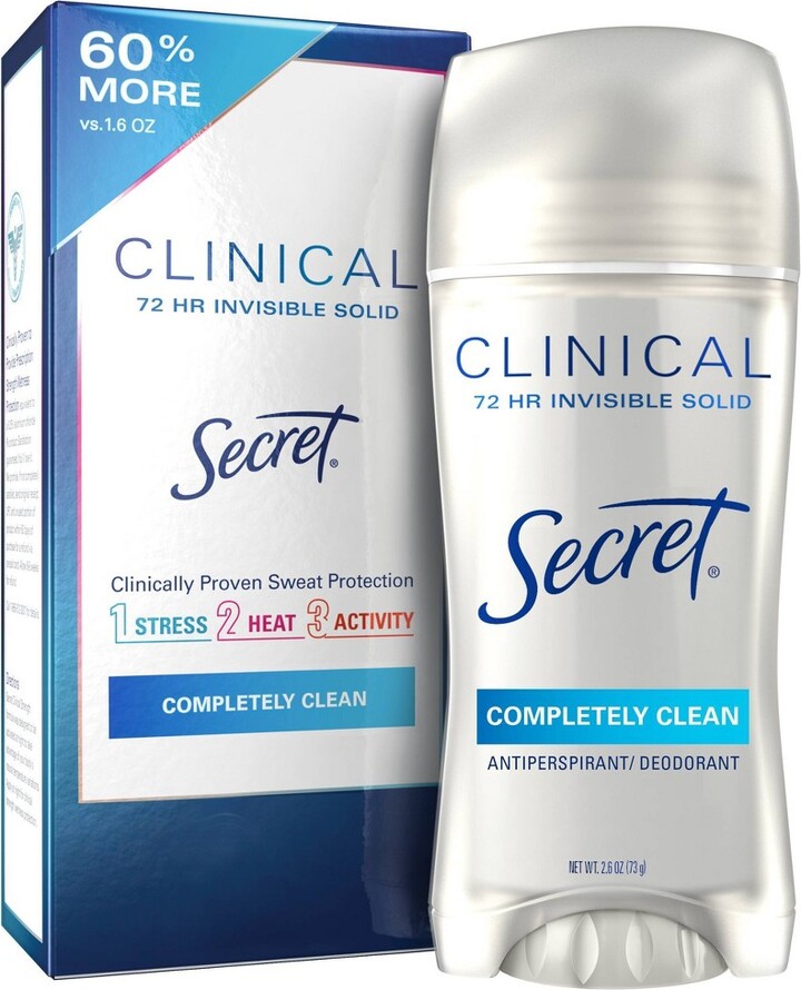 Secret Clinical Strength Completely Clean Invisible Solid ...