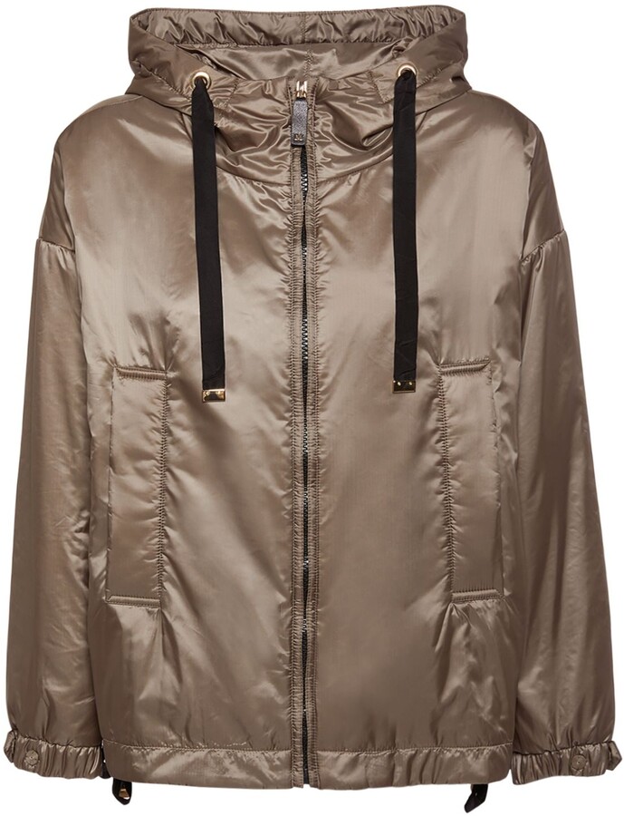Max Mara Padded tech puffer jacket w/ hood - ShopStyle