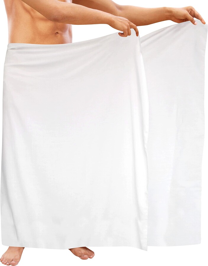 LA LEELA Men Standard Swimming Sarong Long Pareo Wrap Frost - ShopStyle ...