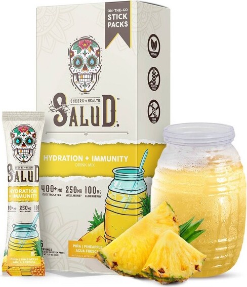 Salud Hydration + Immunity Pineapple Drink Mix - 6pk/0.21 oz Sticks ...