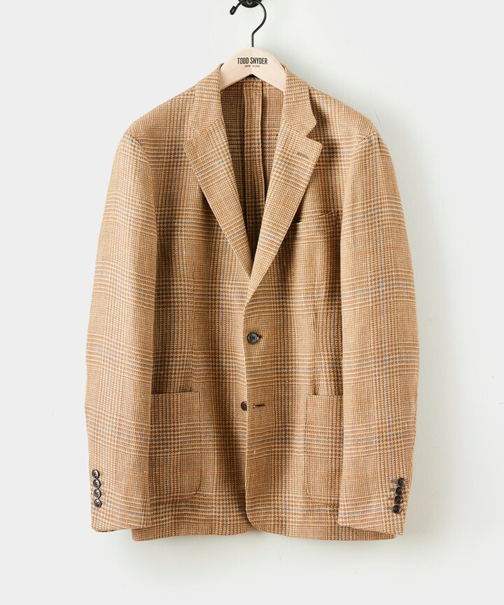 Todd Snyder Soft Italian Sport Coat in Brown Glenplaid - ShopStyle