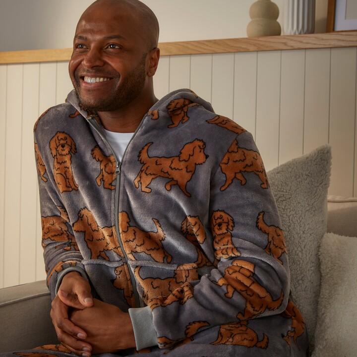 Dunelm Reggie the Cockapoo Grey Onesie, Size: Medium (60cm x 158cm ...