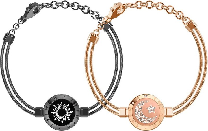 Totwoo Sun And Moon Long Distance Touch Bracelets For Couples ...