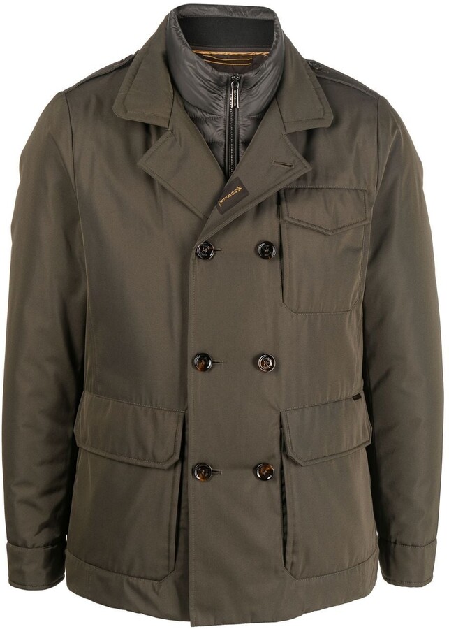 Moorer Double-Breasted Down Jacket - ShopStyle Raincoats & Trench Coats