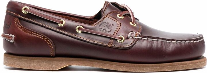 Timberland Leather moccasin - ShopStyle Flats