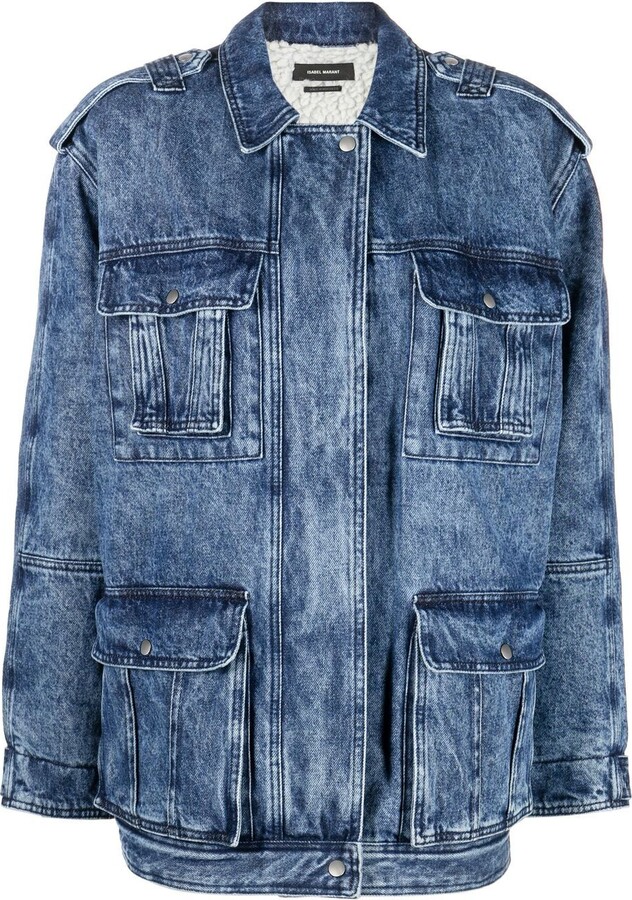 Isabel Marant Acid-Wash Denim Jacket - ShopStyle