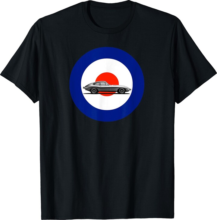 Master Pixels E-Type Jaguar on an RAF roundel T Shirt - Classic Car ...
